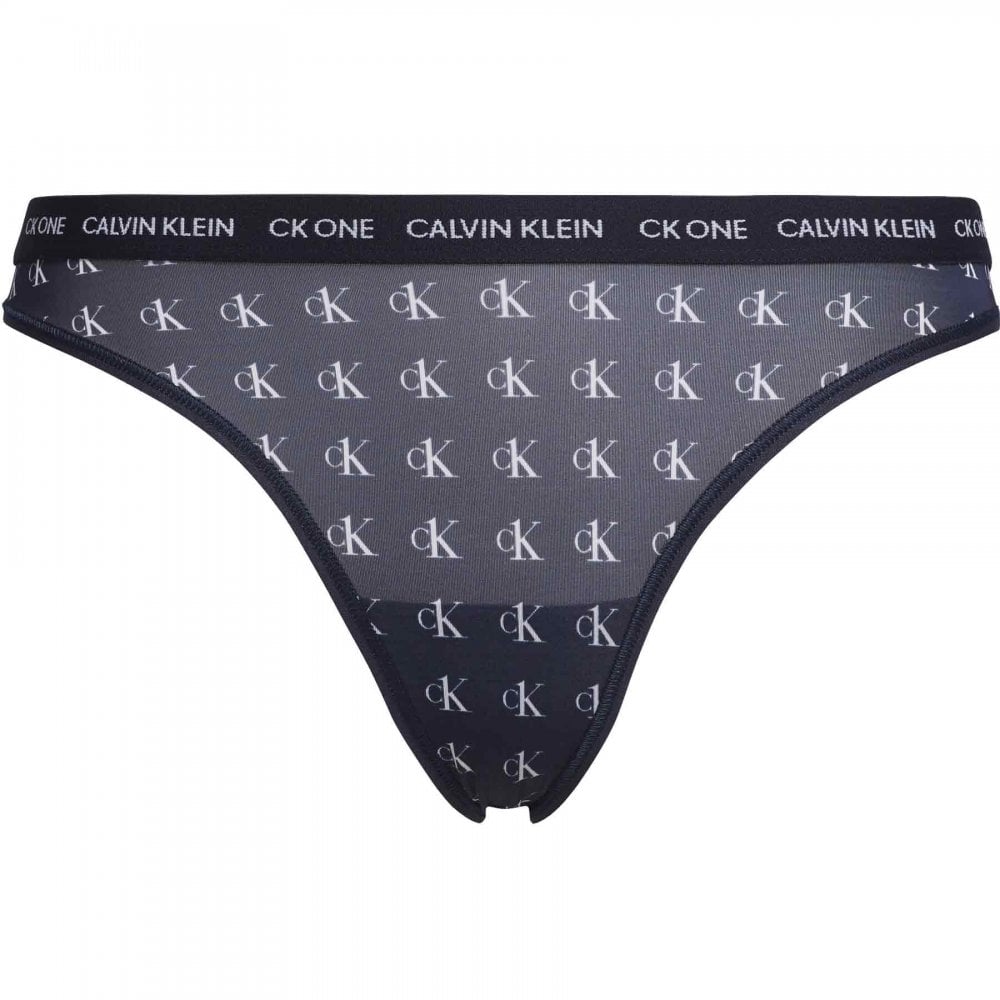 Calvin Klein Womens CK One Micro Singles Thong Mini CK1 Logo/Shoreline ...