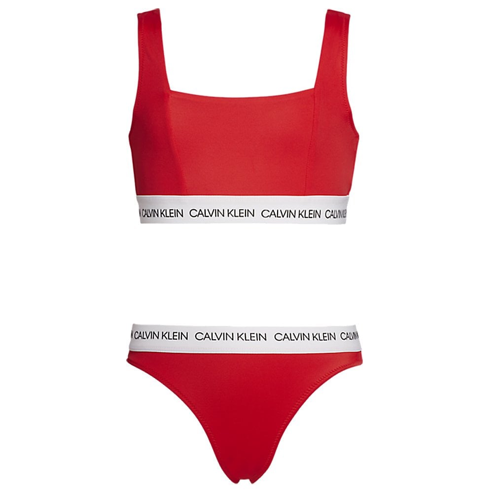 Calvin Klein Girls CK LOGO-SWIM Bralette / Bikini Set, High Risk ...