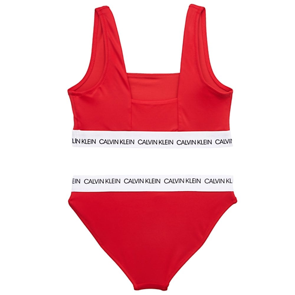 Calvin Klein Girls CK LOGO-SWIM Bralette / Bikini Set, High Risk ...