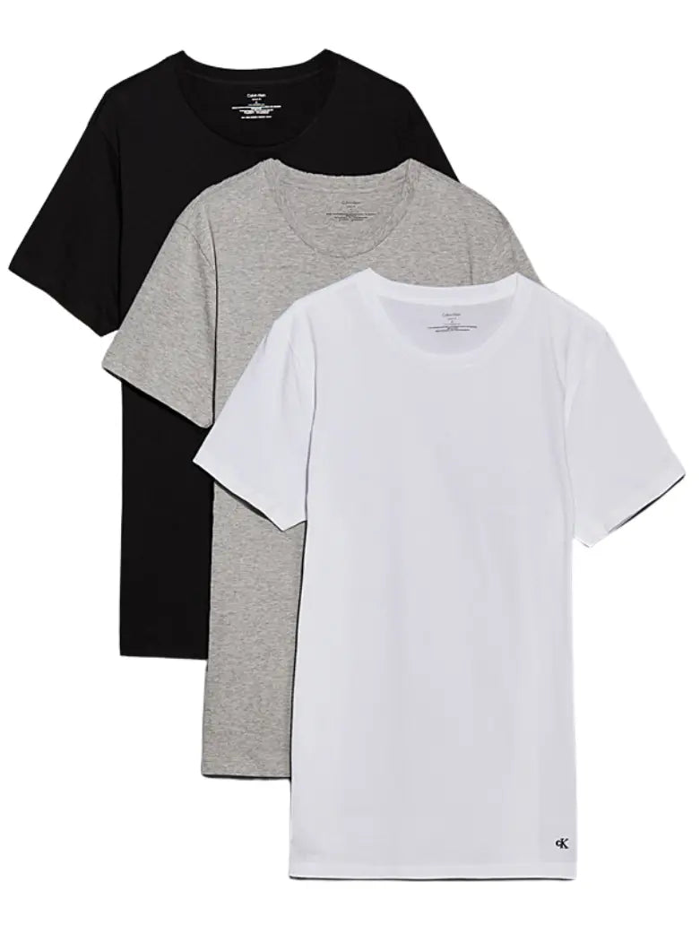 Calvin Klein 3-Pack Cotton Classics T-Shirts, Black/White/Grey – Boxers ...