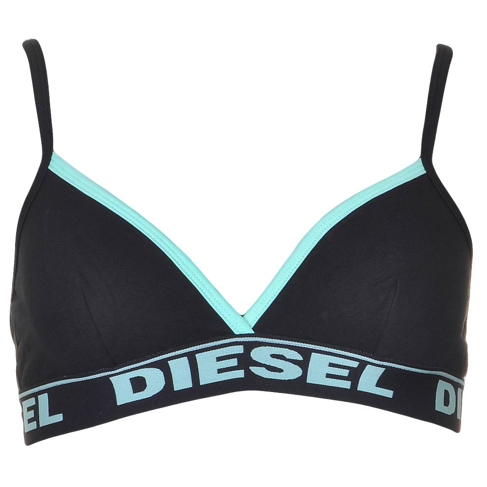 Diesel Women LIZZY Cotton Bralette Black/Green – Boxers & Briefs