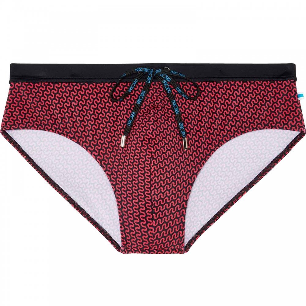 HOM Corbiere Swim Mini Briefs, Black/Red Print – Boxers & Briefs