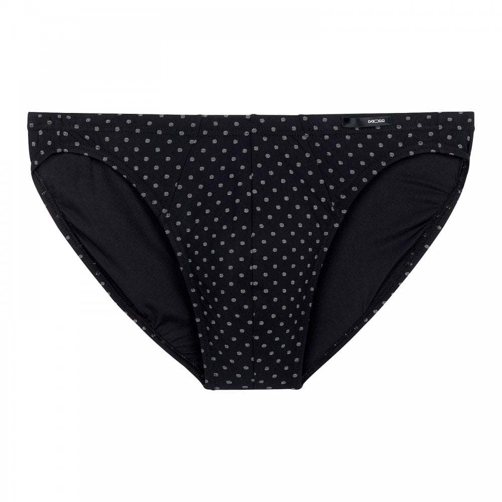 HOM Max Microfiber Comfort Micro Brief Black Print | Boxers & Briefs