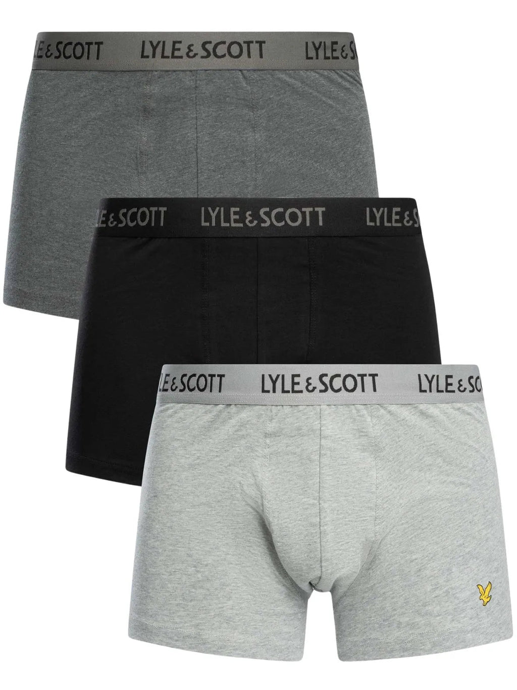 Lyle & Scott 3-Pack Barclay Boxer Briefs, Grey Combination | Boxers ...