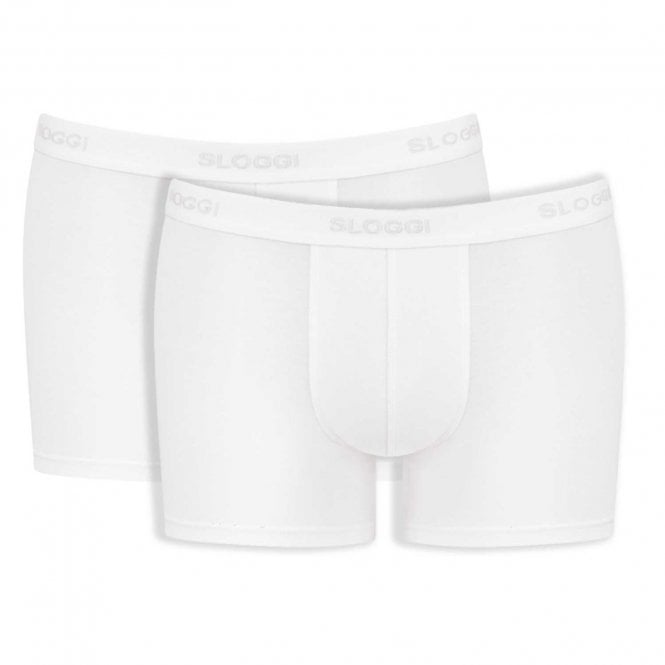 Sloggi 24/7 2-Pack Short Boxer Trunks, White | Boxers-and-Briefs Sloggi ...