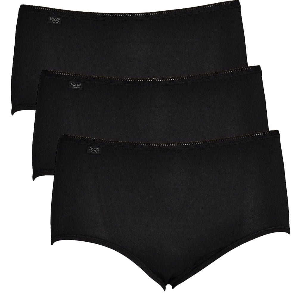 Sloggi Womens 24/7 Microfiber Midi Brief 3-Pack Black – Boxers & Briefs