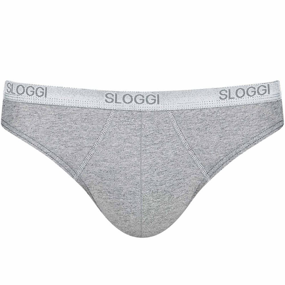 Sloggi Basic Men's Mini Brief, Grey Melange | Boxers-and-Briefs ...