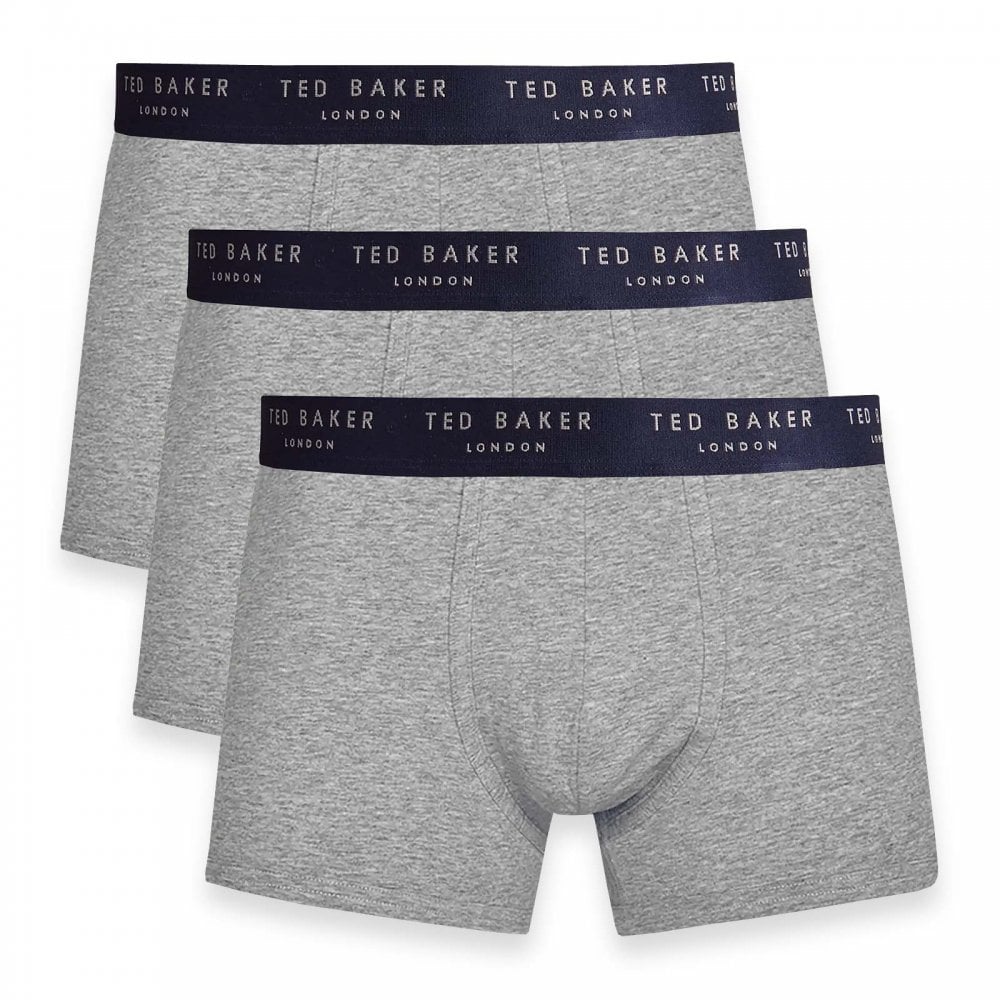 TED BAKER 3-Pack Cotton Stretch Trunk, Grey – Boxers & Briefs